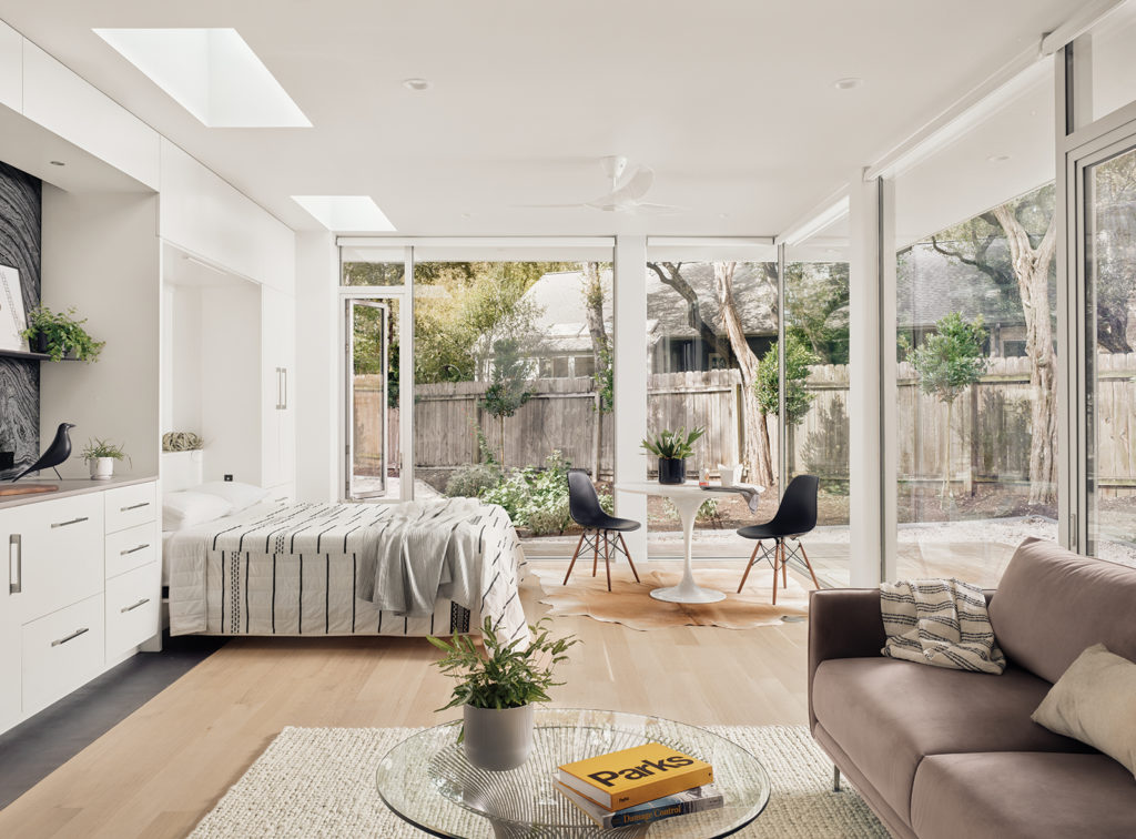 This Glass and Limestone ADU Feels Bigger on the Inside - Austin Home